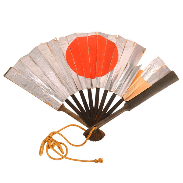 Original Japanese Edo Period Iron War Fan “Tessen” with Engraved Drago ...