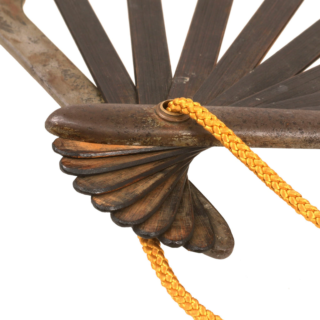 Original Japanese Edo Period Iron War Fan “Tessen” with Engraved Drago ...