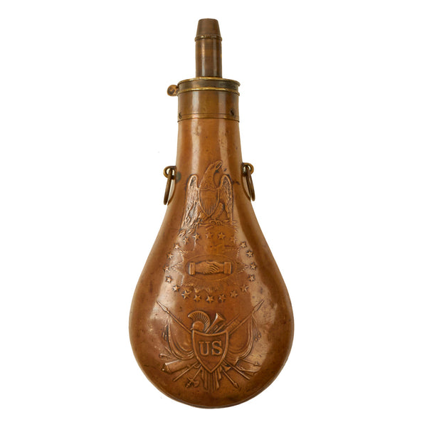 Original U.S. Civil War Copper Batty Peace Powder Flask by Batty Broth ...