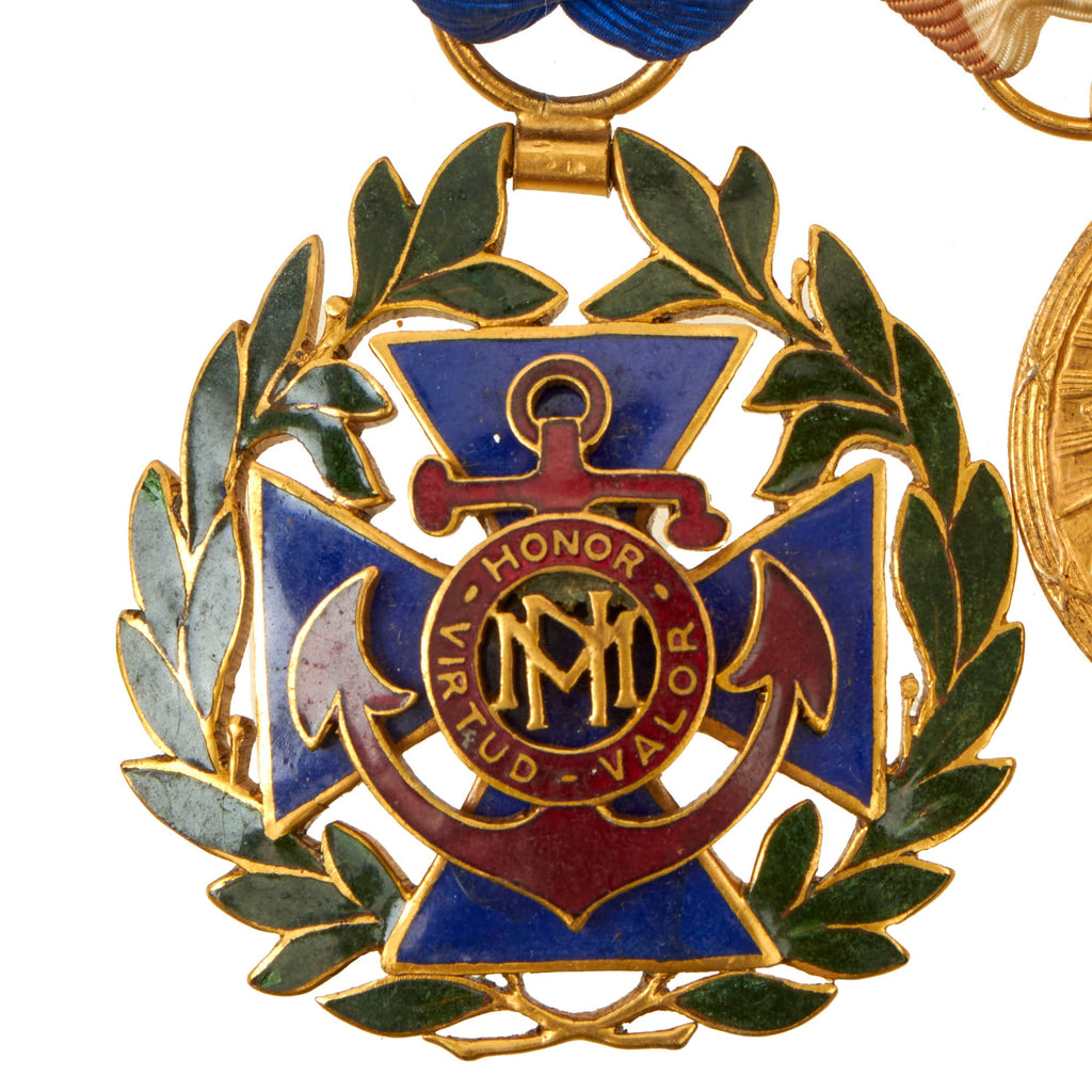 Original Cuban WWII Era Navy / Merchant Marine Officer’s Medal Bar wit ...