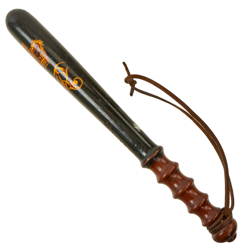 Original British Victorian Painted Mounted Bobby Police Truncheon with ...