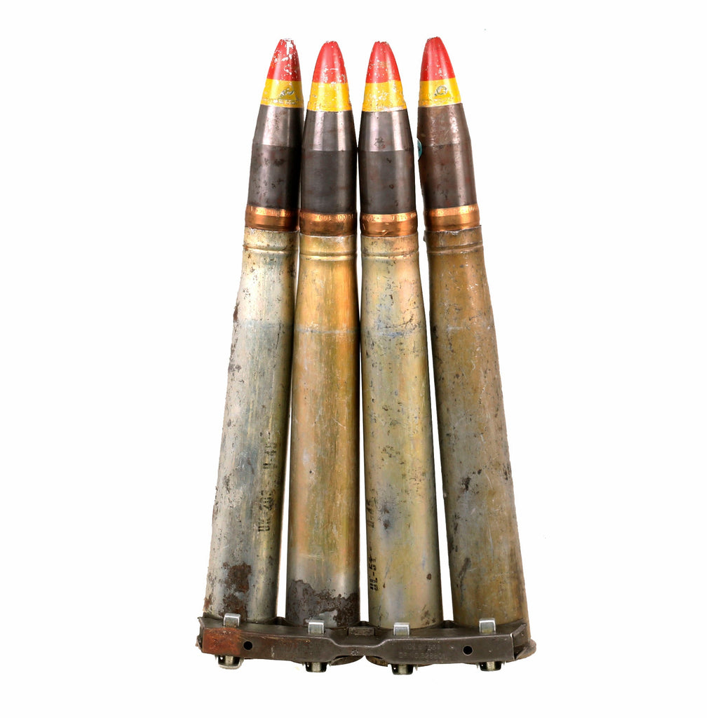 Original U.S. WWII Set of Four 1944 Dated 40mm Bofors Gun Rounds with ...
