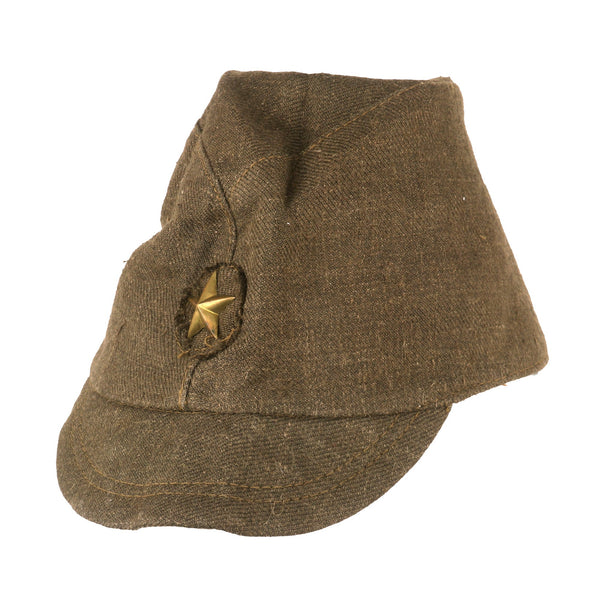Original Imperial Japanese WWII Officer’s Service-Worn Wool Forage Cap ...
