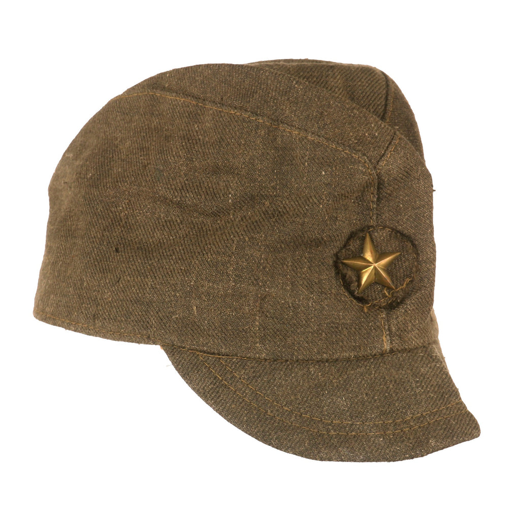 Original Imperial Japanese WWII Officer’s Service-Worn Wool Forage Cap ...