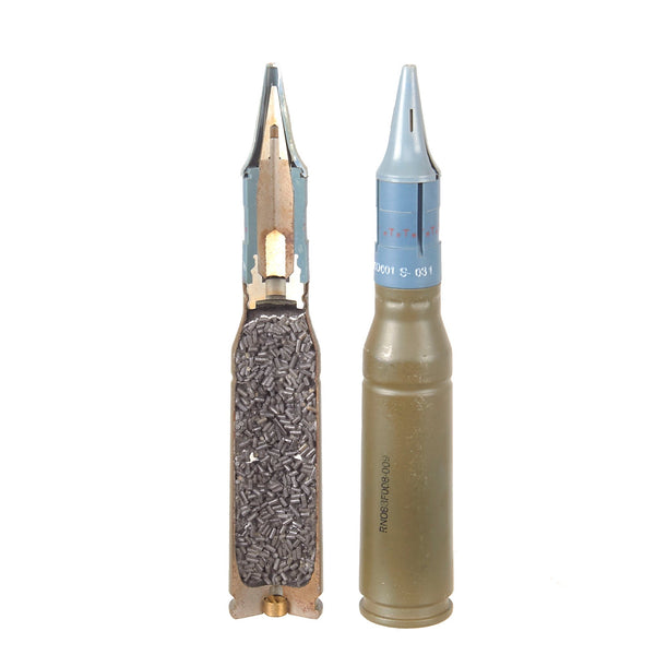 Original U.S. Cold War Era Inert 25mm TPDS-T M910 Round Set with Cutaw ...