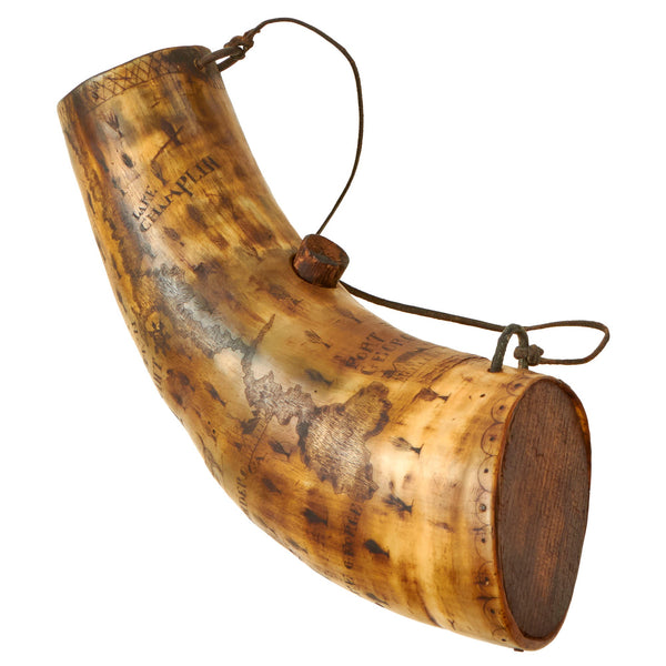 Original U.S. Revolutionary War Era Named & Scrimshawed Rum Horn with ...
