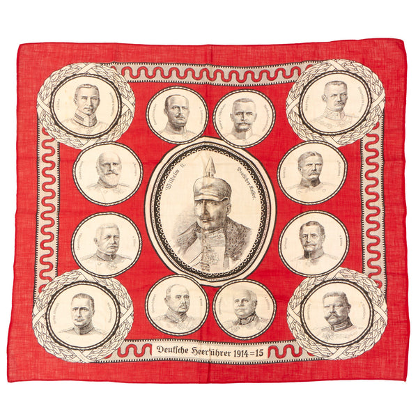 Original Imperial German WWI Patriotic Handkerchief with Leaders & Gen ...