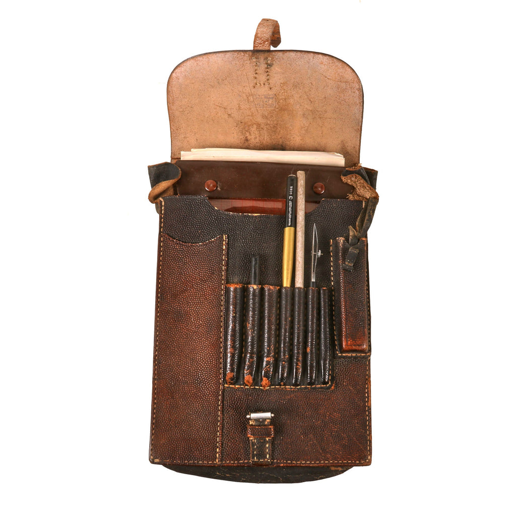 Original German WWII 1941-Dated M35 Map/Dispatch Leather Case With Ori ...