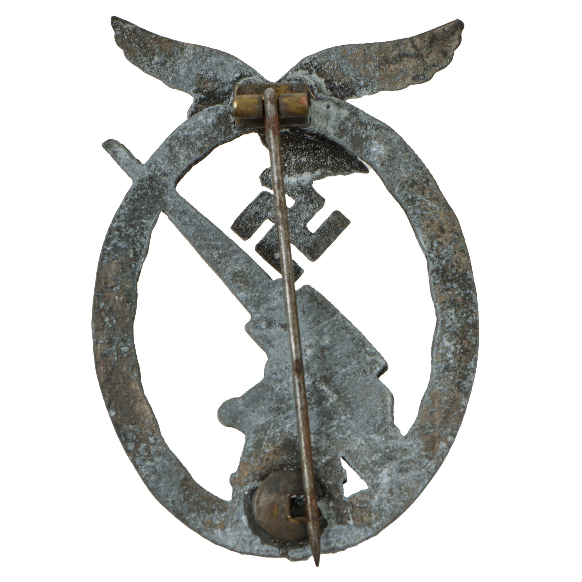 Original German WWII Luftwaffe Anti-Aircraft Flak Battle Badge - Broke ...