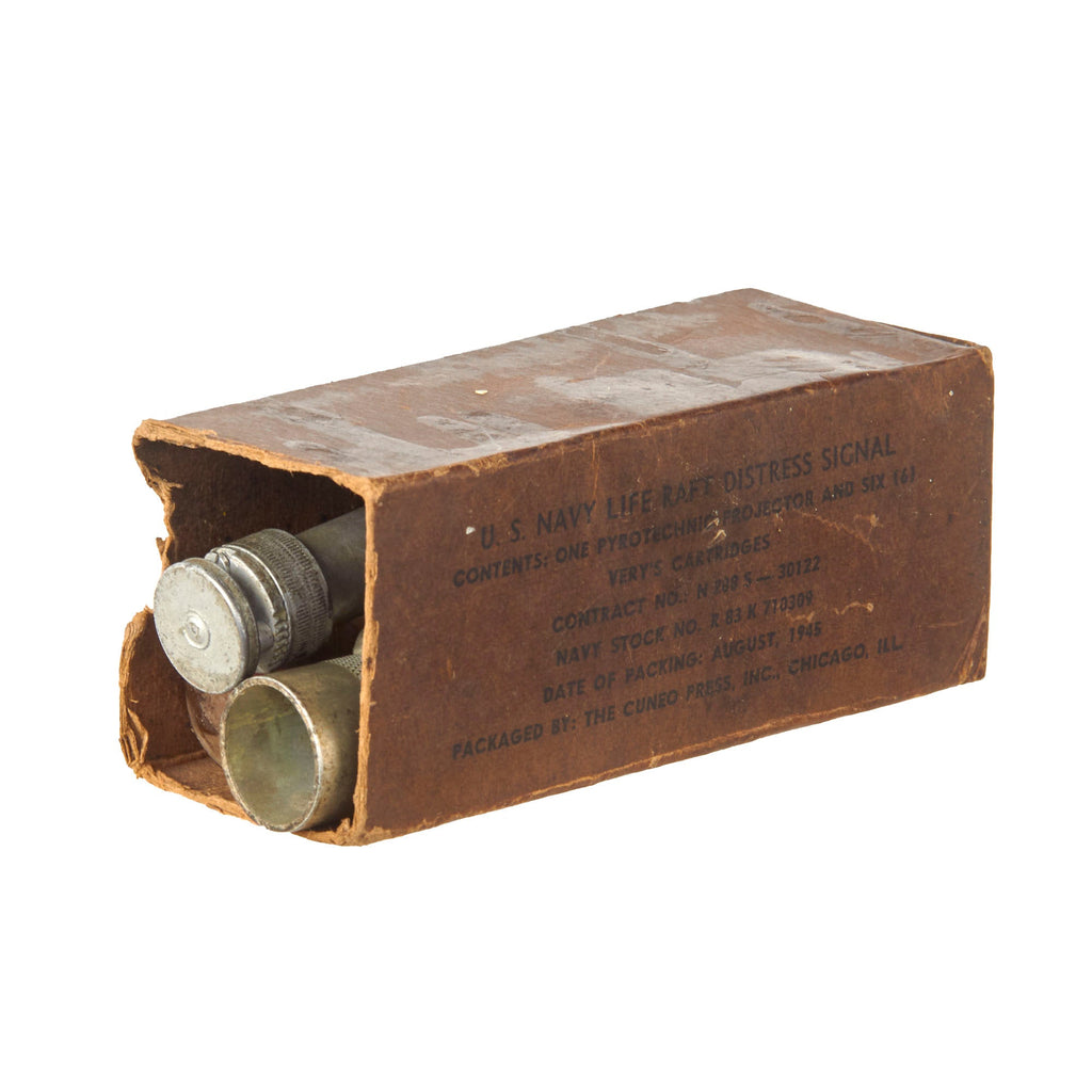 Original U.S. WWII Navy Mk-4 Hand Projector Flare Launcher with Five F ...