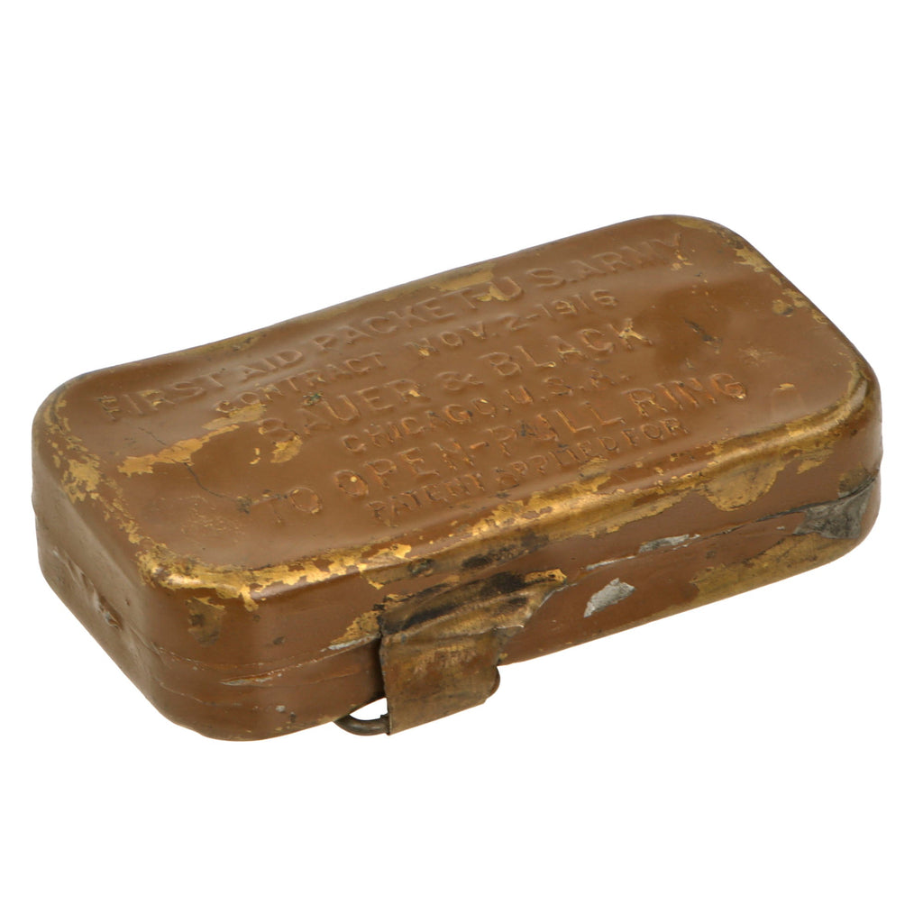 Original U.S. WWI M1910 First Aid Pouch by JPS with 1916-Dated Unopene ...