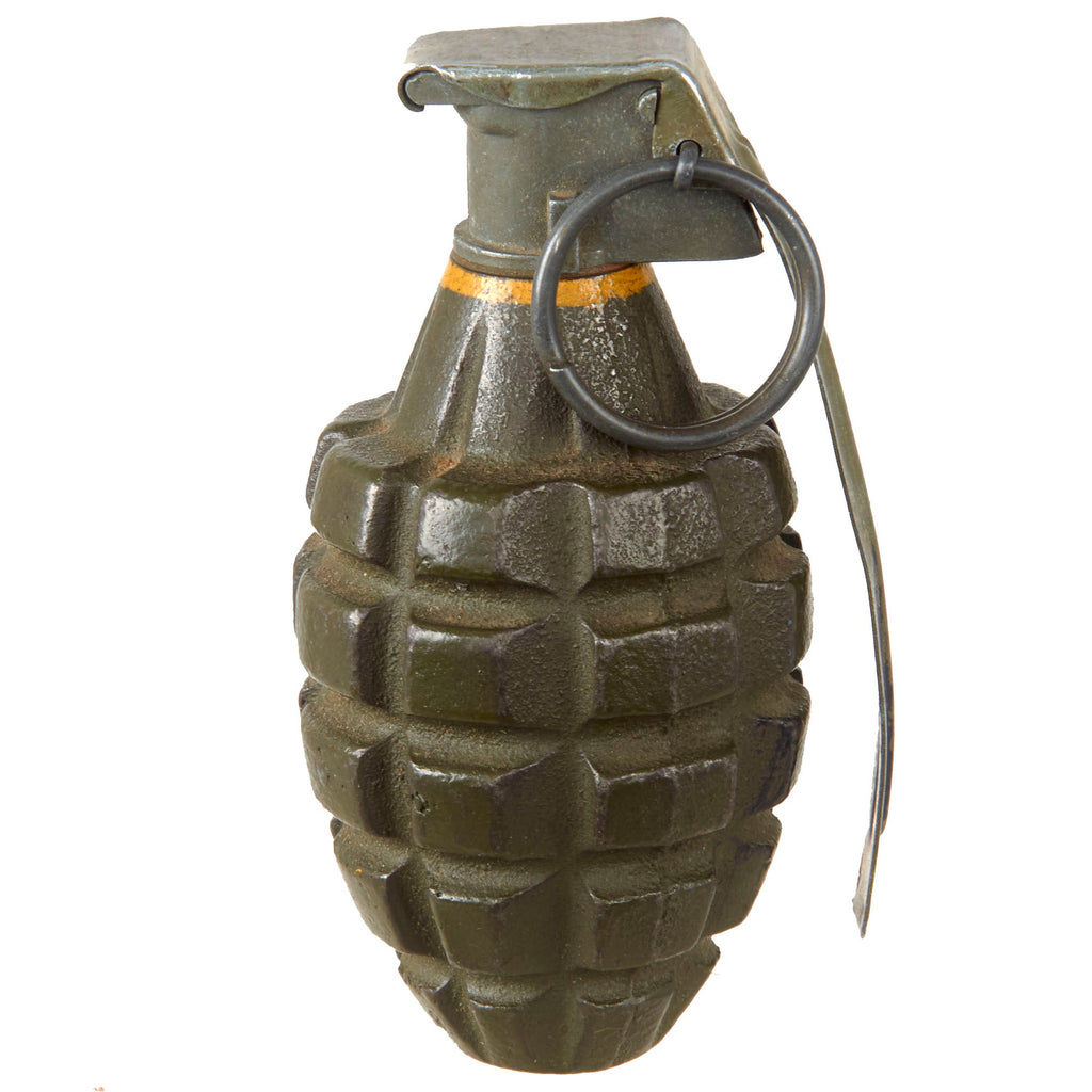 Original U.S. WWII Inert MkII Pineapple Practice Grenade with Yellow R – International Military ...