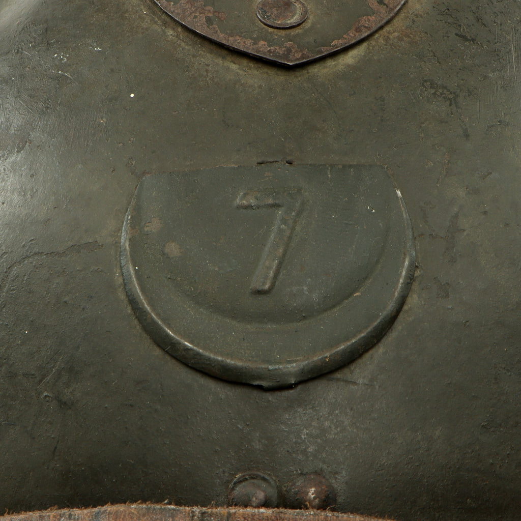 Original French WWII North African 7th Zouave M26 Adrian Helmet - Full ...
