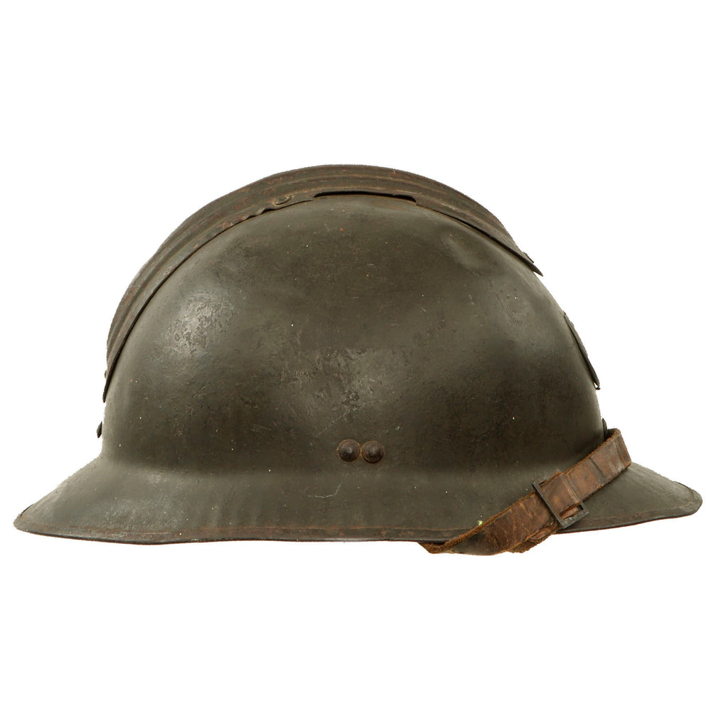 Original French WWII North African 7th Zouave M26 Adrian Helmet - Full ...