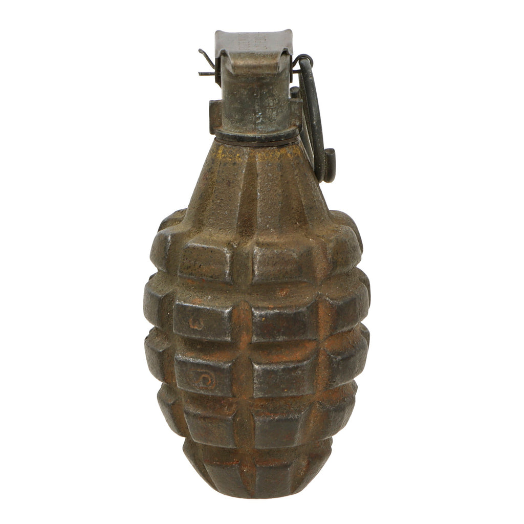 Original U.S. WWII Inert MkII Pineapple Practice Grenade with Yellow R ...