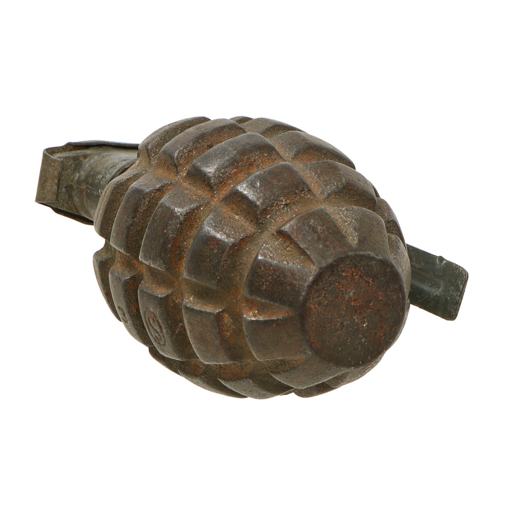 Original U.S. WWII Inert MkII Pineapple Practice Grenade with Yellow R ...