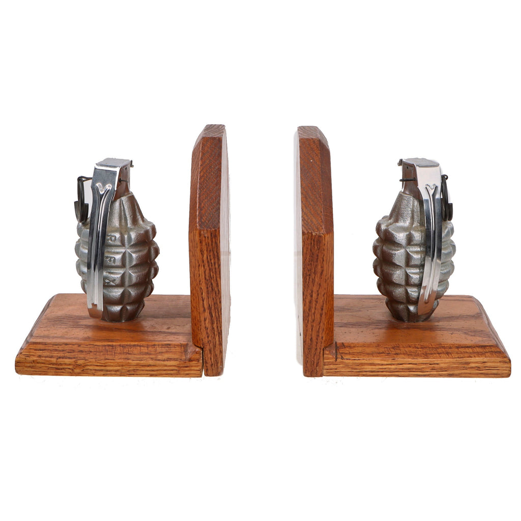 Original U.S. Korean War / Vietnam War Era MkII Grenade Bookends with ...