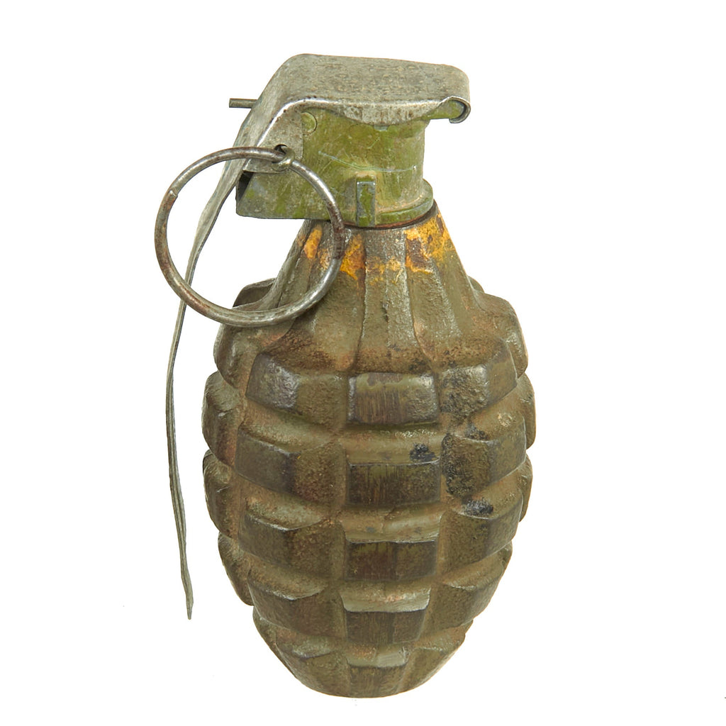 Original U.S. WWII Inert MkII Pineapple Grenade with Yellow Ring & M10 ...