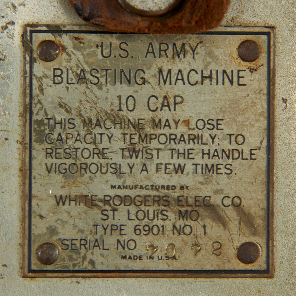 Original U.S. WWII D-Day Army 10 Cap Blasting Machine by White-Rodgers ...