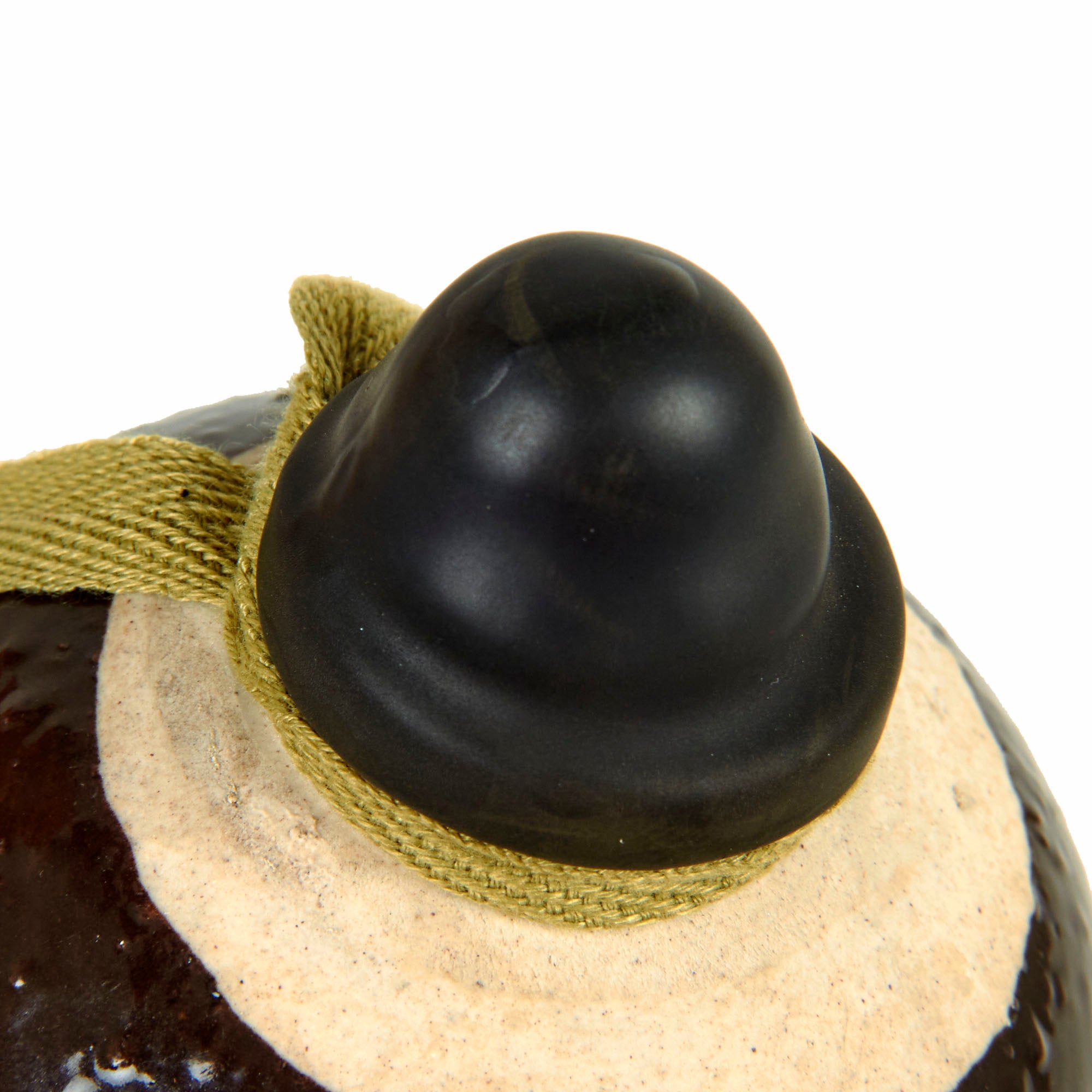 Original Japanese WWII Type 4 Ceramic Inert Hand Grenade in Glaze Brow ...