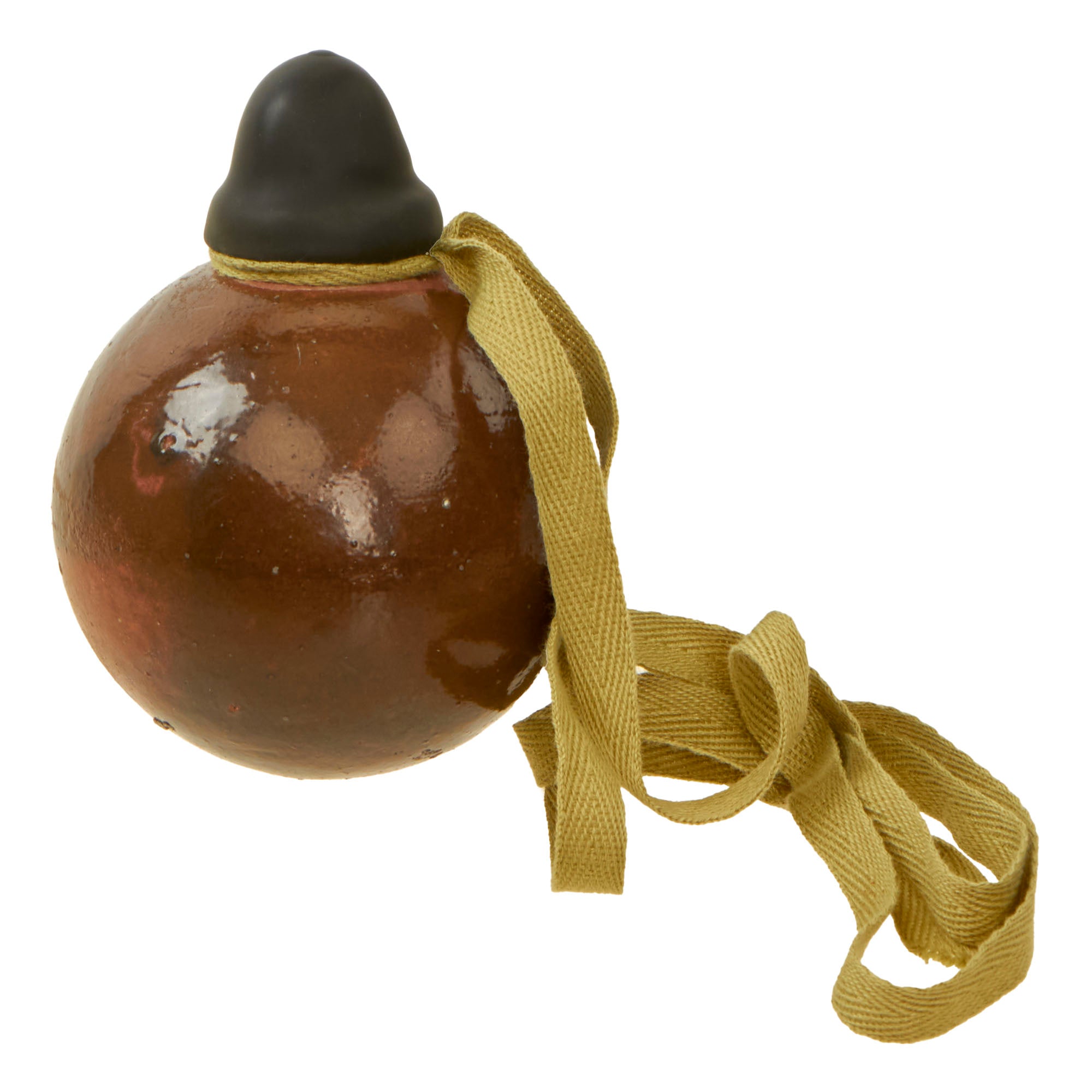 Original Japanese WWII Type 4 Ceramic Inert Hand Grenade in Glaze Brow ...