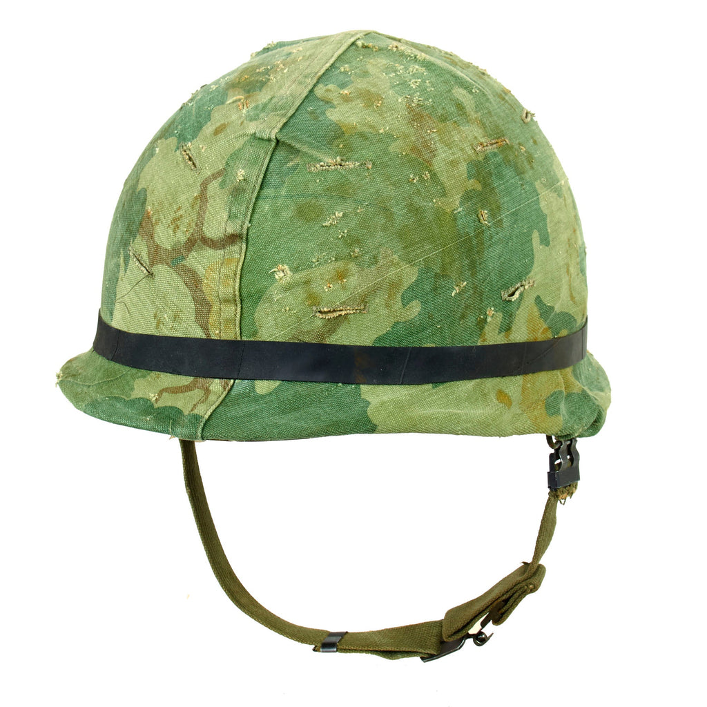 Original U.S. Vietnam War USMC M1 Helmet With Mitchell Pattern Camoufl ...