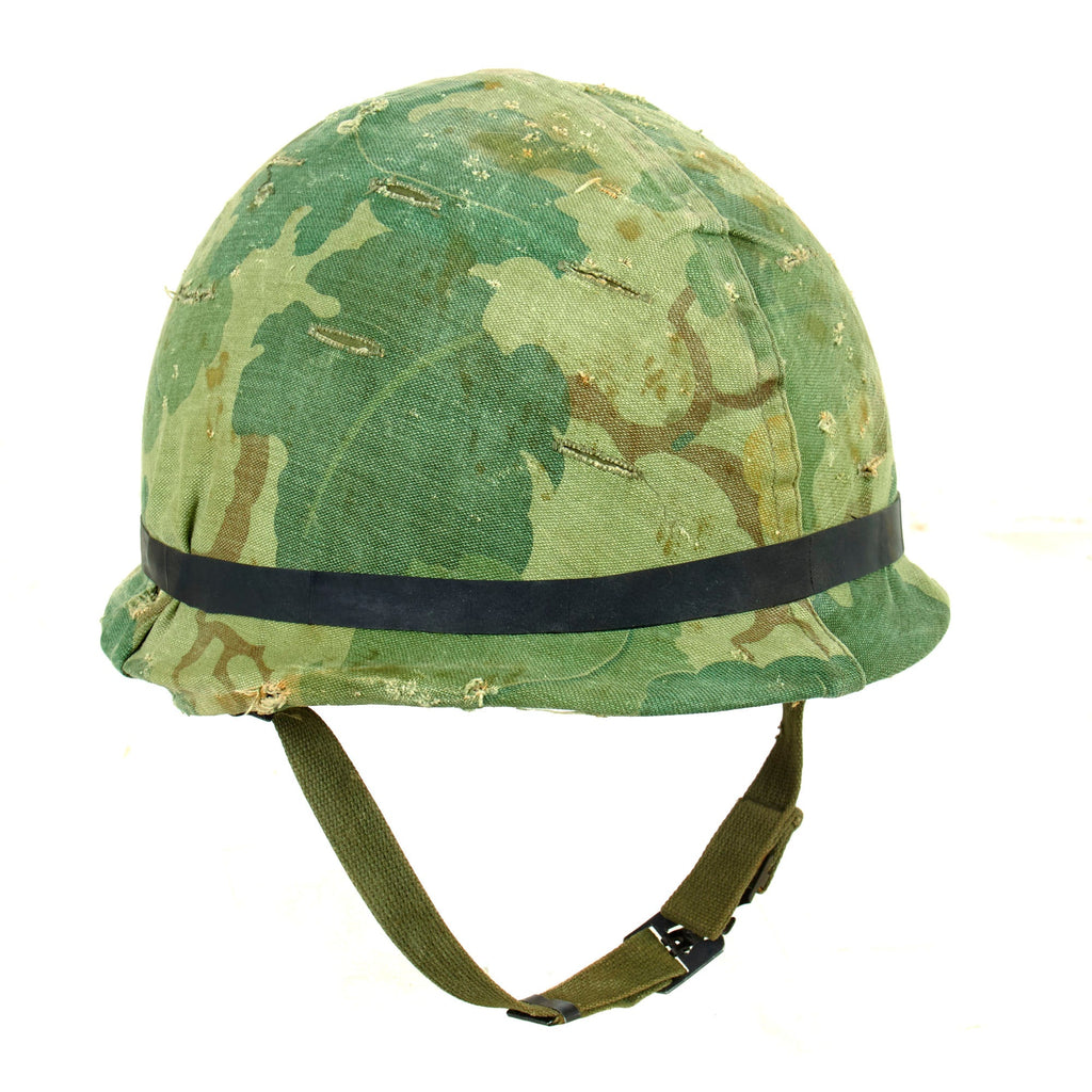 Original U.S. Vietnam War USMC M1 Helmet With Mitchell Pattern Camoufl ...