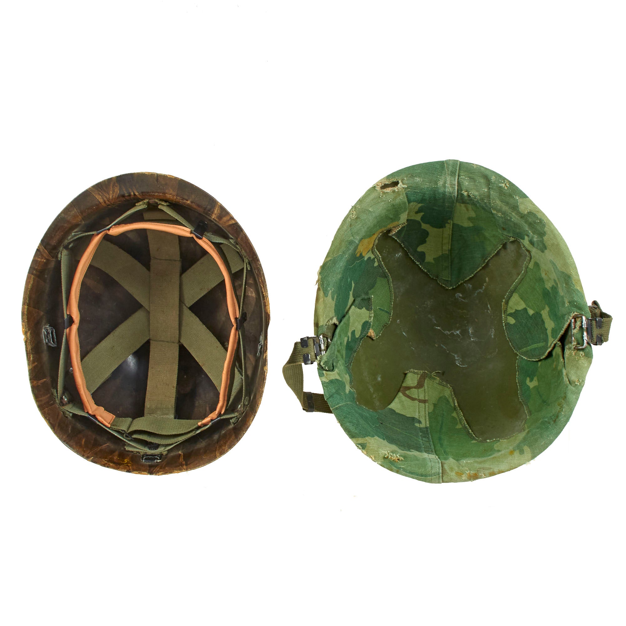 Original U.S. Vietnam War USMC M1 Helmet With Mitchell Pattern Camoufl ...