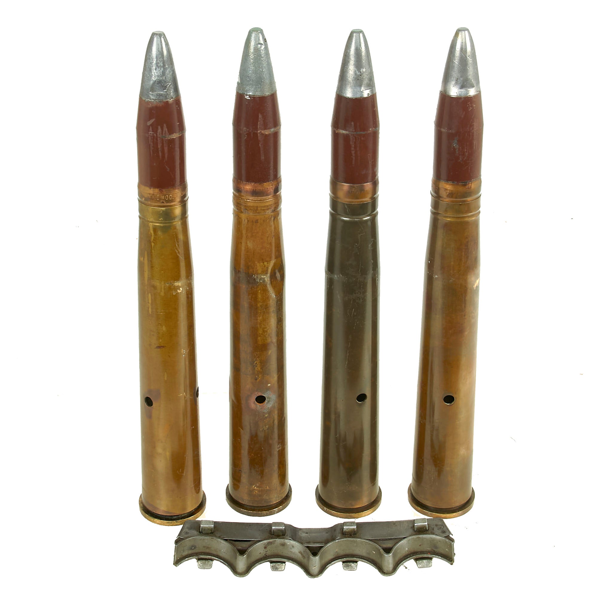Original U.S. WWII Set of Four 1942 & 1943 Dated 40mm Bofors Gun Round – International Military ...
