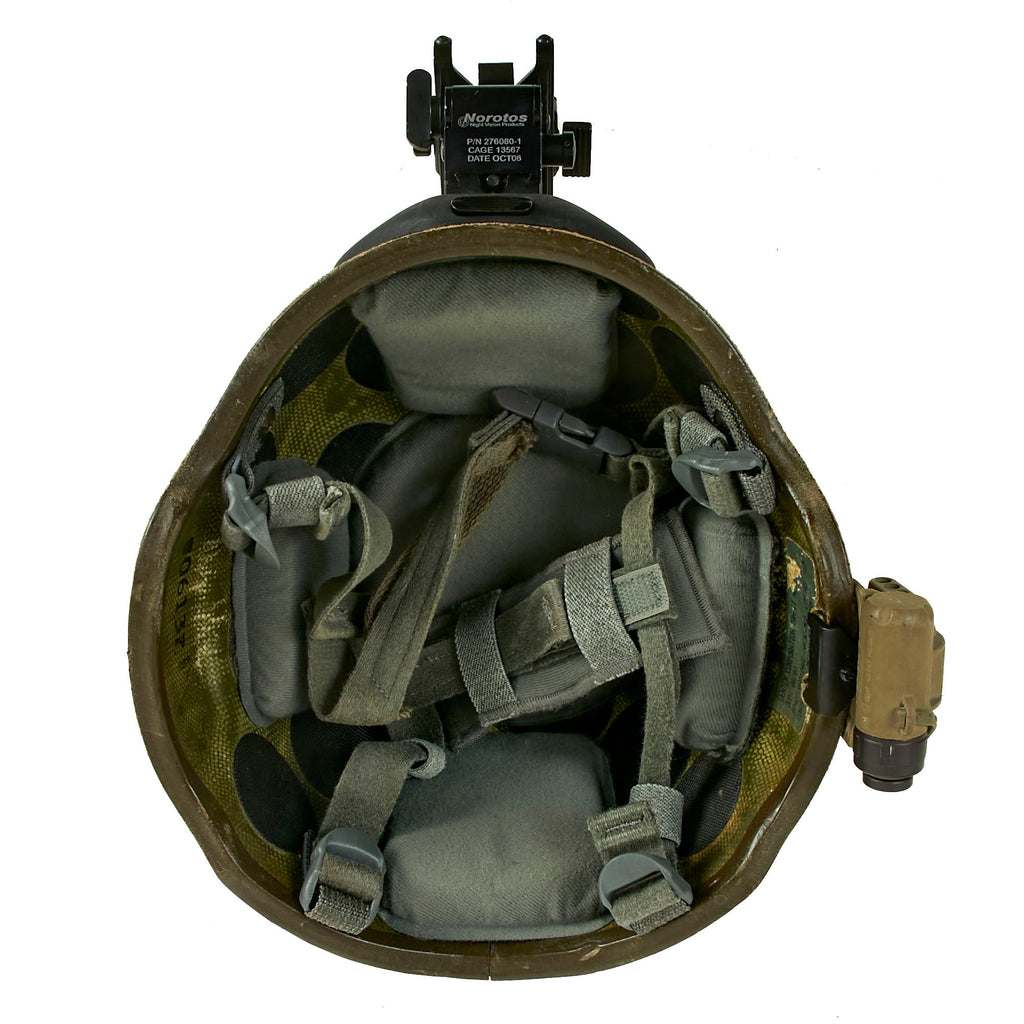 Original U.S. GWOT “Gunfighter Cut” TC2002 Gentex Kevlar Helmet with S ...