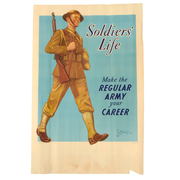 Original U.S. Pre-WWII Rare “Soldier’s Life” Regular Army Recruitment ...
