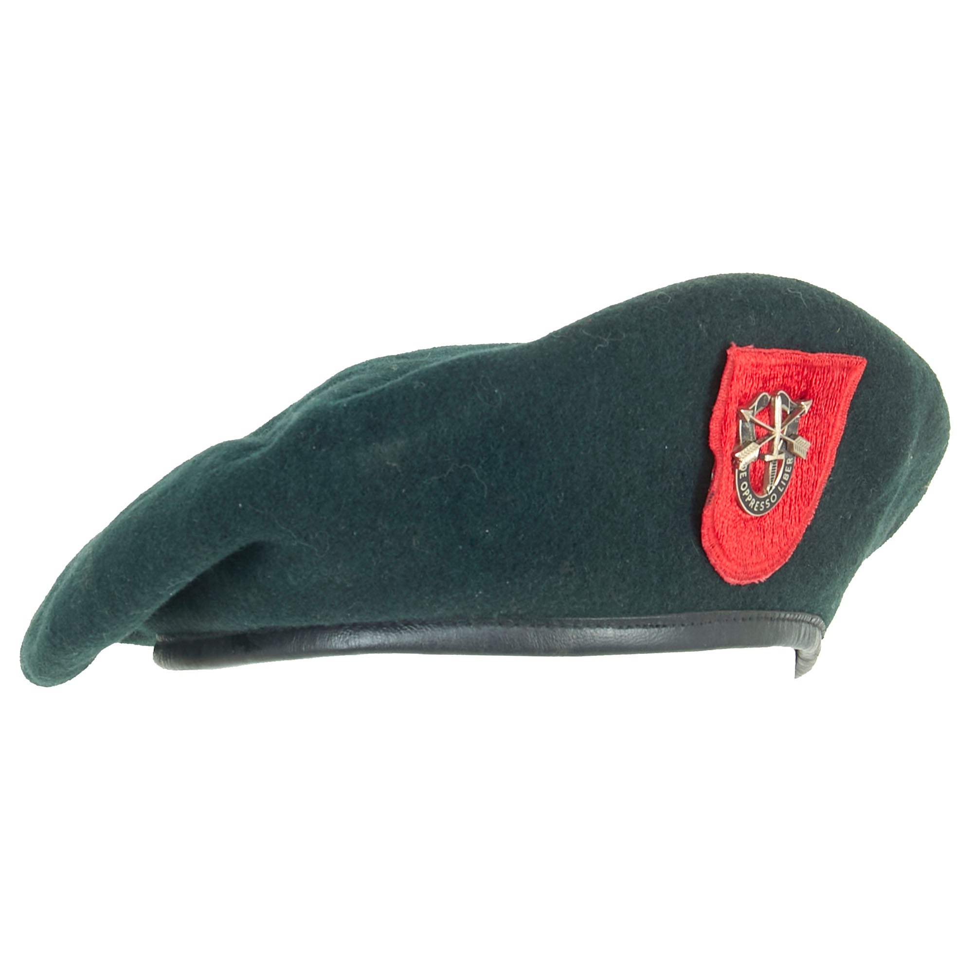 Original U.S. Vietnam War 7th Special Forces Group Airborne Green Bere ...