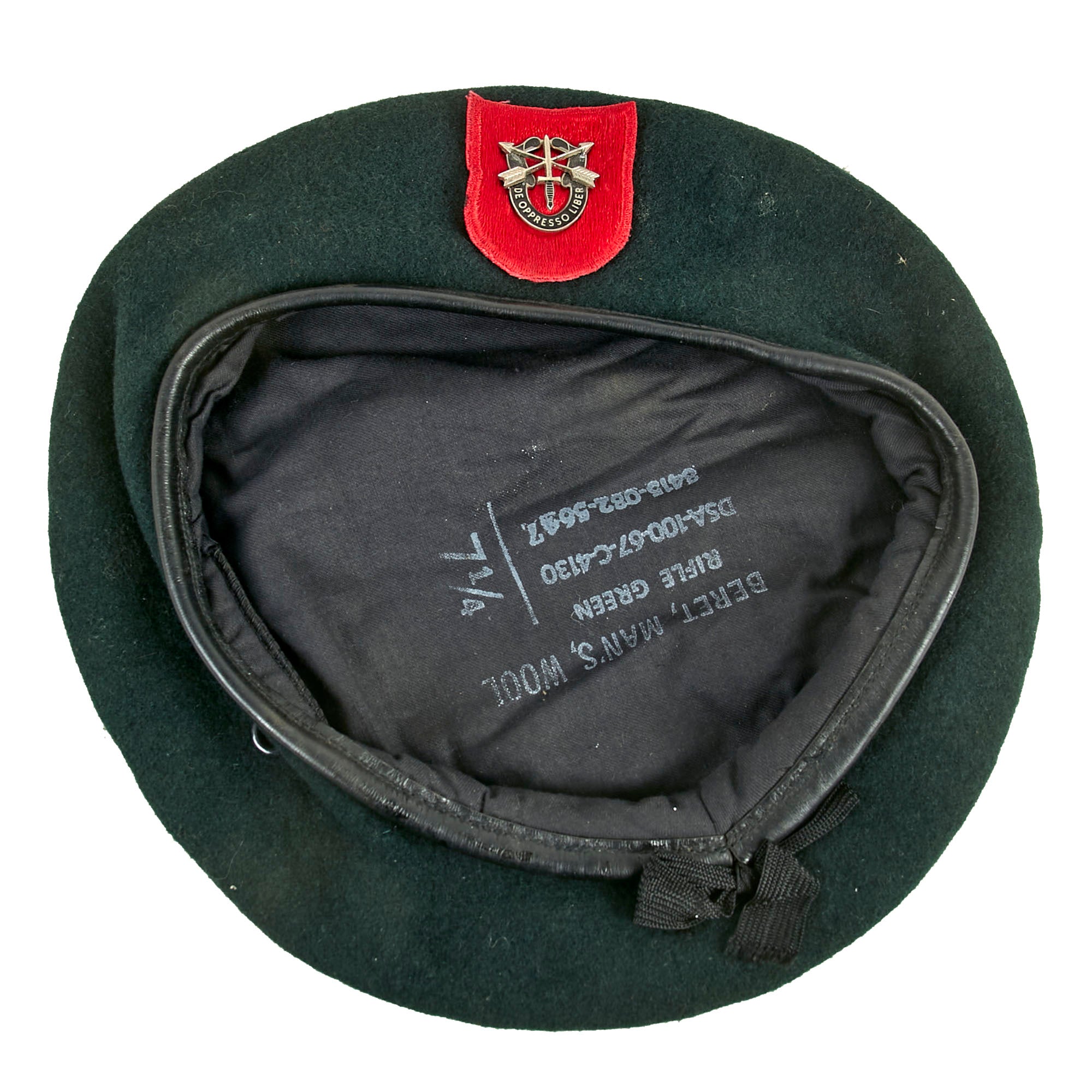Original U.S. Vietnam War 7th Special Forces Group Airborne Green Bere ...