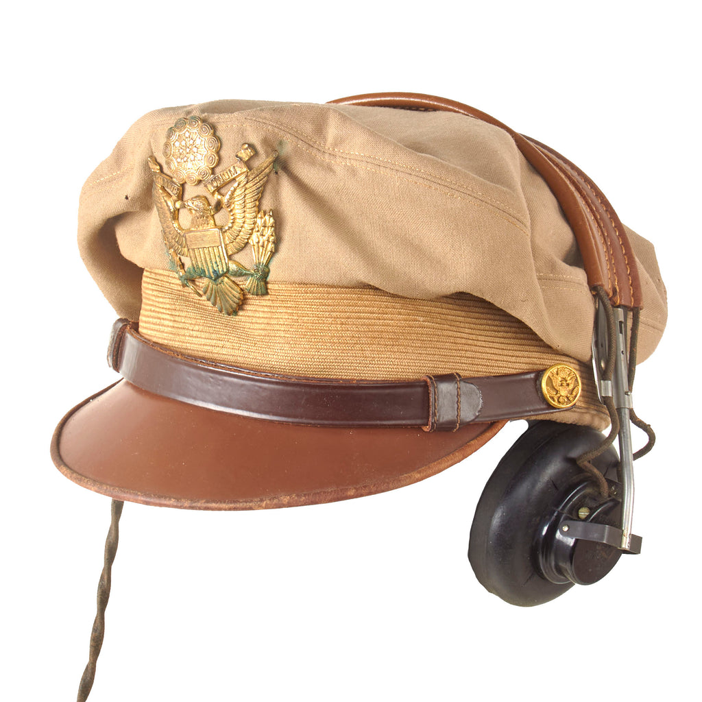 Original U.S. WWII Named USAAF Officer’s Tan Crusher Visor Cap by Dobb ...