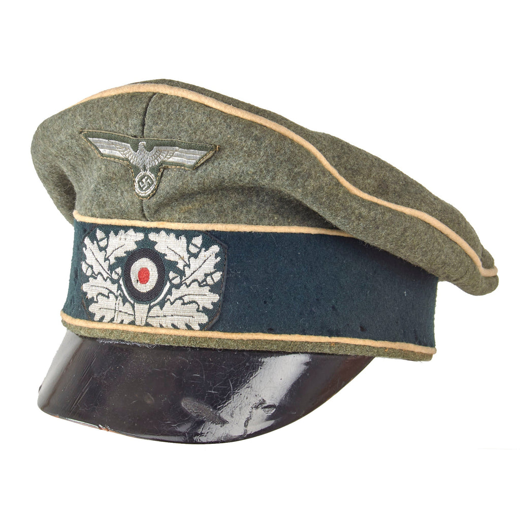 Original German WWII Heer Army Infantry Officer Schirmmütze Visor Crus ...