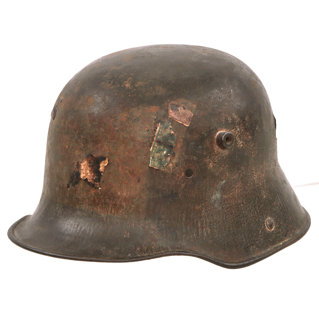 Original Imperial German WWI Rare Large Size Battle Damaged M16 Stahlh ...