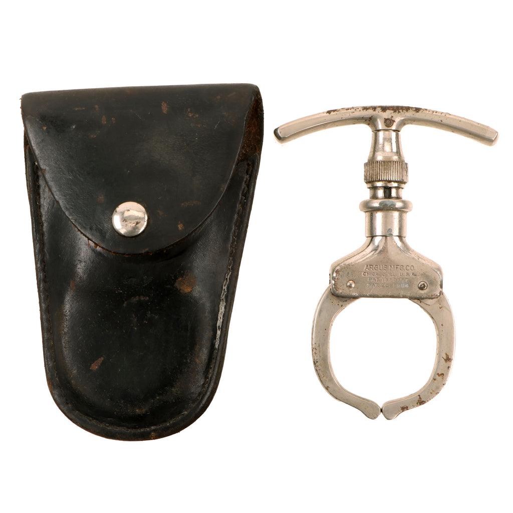 Original U.S. WWII Era “The Iron Claw” Mechanical Come-Along Handcuff ...
