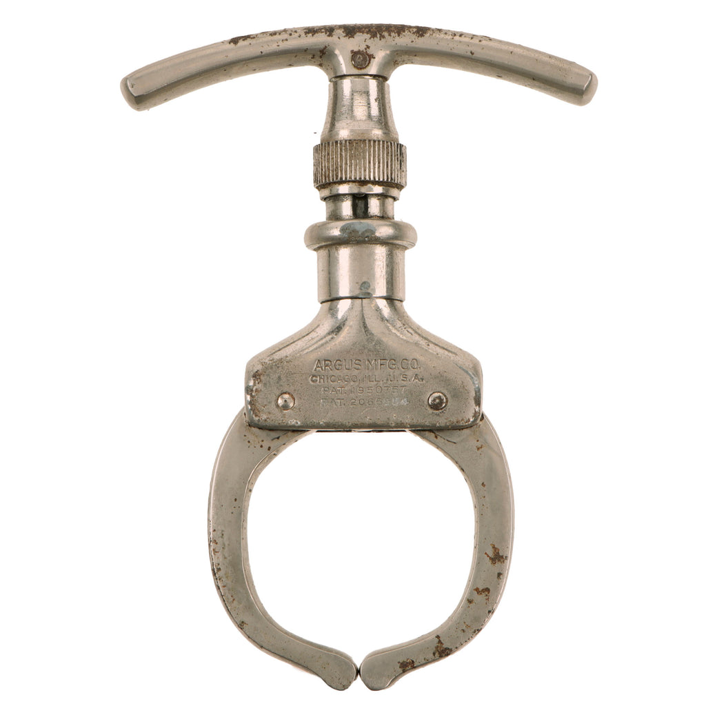 Original U.S. WWII Era “The Iron Claw” Mechanical Come-Along Handcuff ...