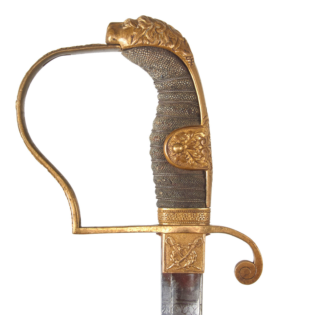Original Imperial German WWI Cavalry Officer's Triple-Etched Lion Head ...