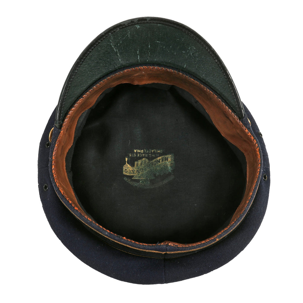 Original U.S. WWI General Staff Officer’s Blue Dress Visor Cap with Bu ...