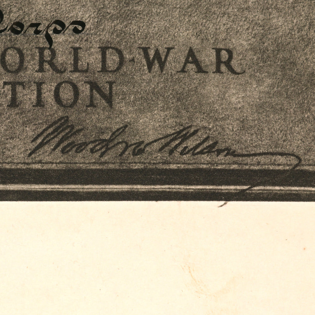 Original U.S. WWI USMC Wound Certificate, War Service Certificate, & F ...
