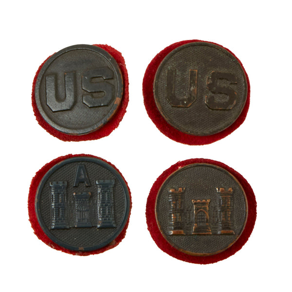 Original U.S. WWI Felt-Backed Collar Discs Used in Army of Occupation ...