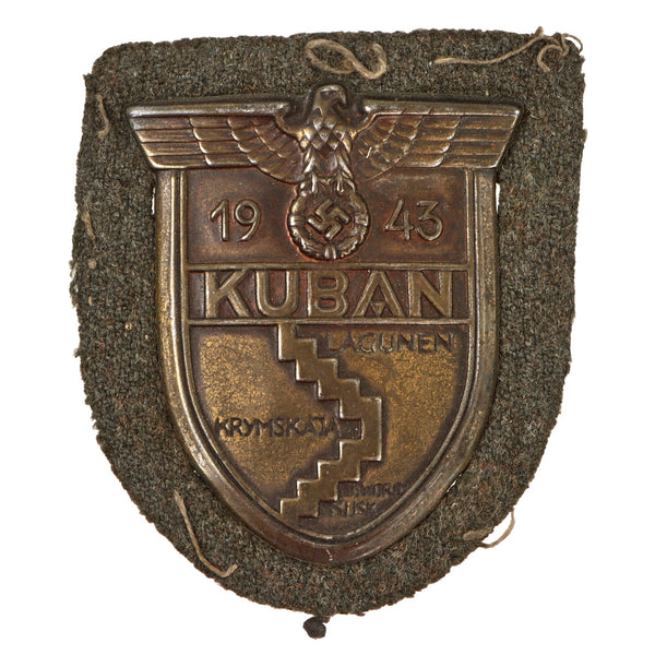 Original German WWII Heer Army Kuban Bridgehead Shield Decoration with ...
