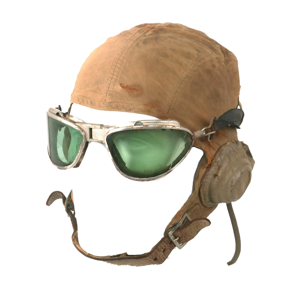 Original U.S. WWII USAAF AN-6530 Goggles and Type A9 Flight Helmet ...