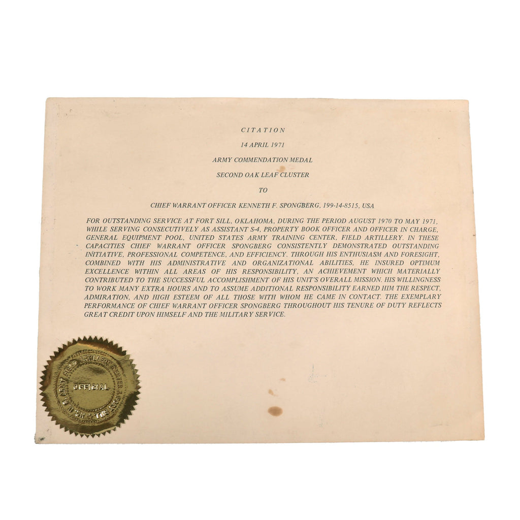 Original U.S. Vietnam War & Post Vietnam 1st Infantry Division Engrave ...