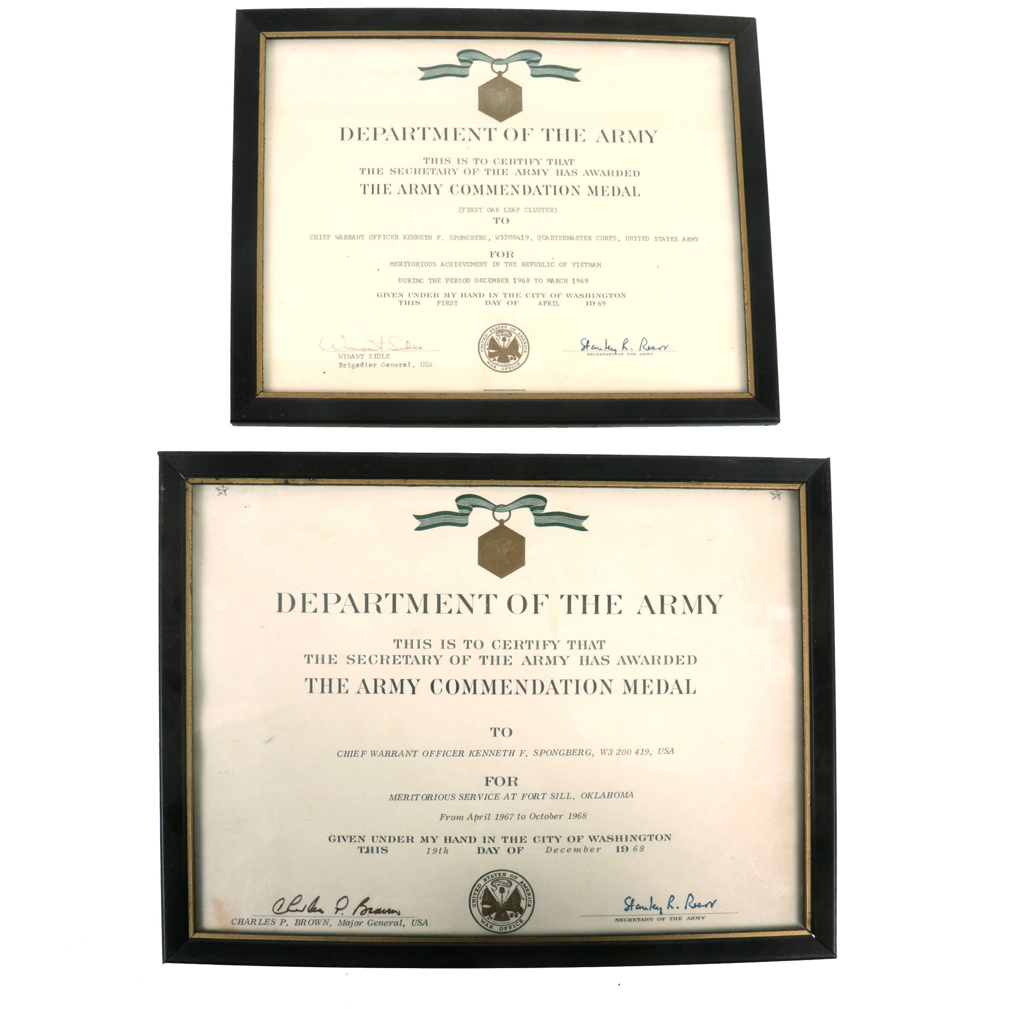 Original U.S. Vietnam War & Post Vietnam 1st Infantry Division Engrave ...