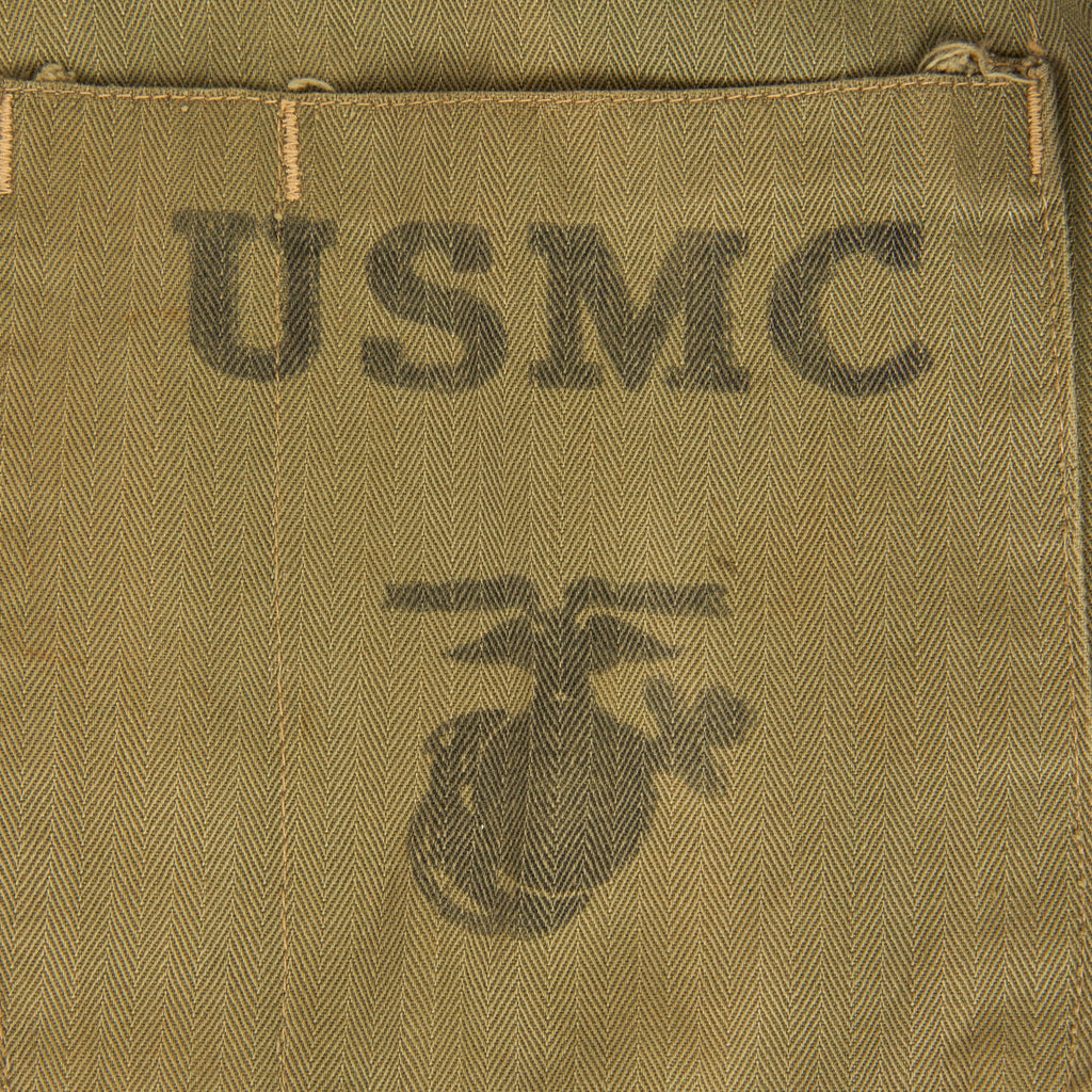 Original U.S. WWII USMC HBT Navy Corpsman Wounded In Action at Battle ...