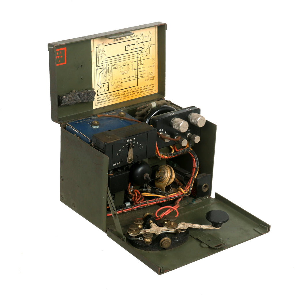 Original WWII U.S. Army Signal Corps Telegraph Set TG-5-B with Earpiec ...