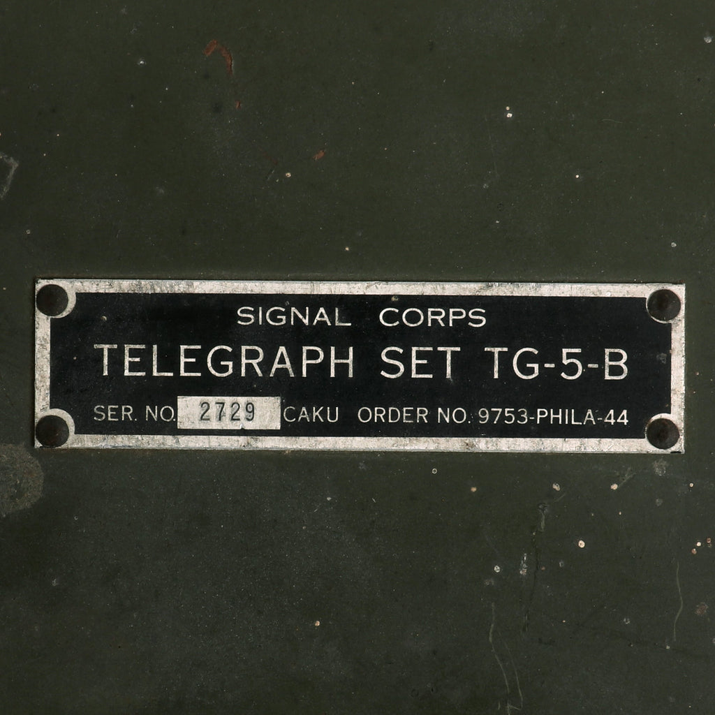Original WWII U.S. Army Signal Corps Telegraph Set TG-5-B with Earpiec ...