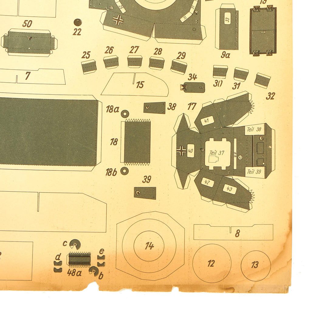 Original German WWII Unused Panzerkampfwagen II 1:20 Scale Paper Model ...